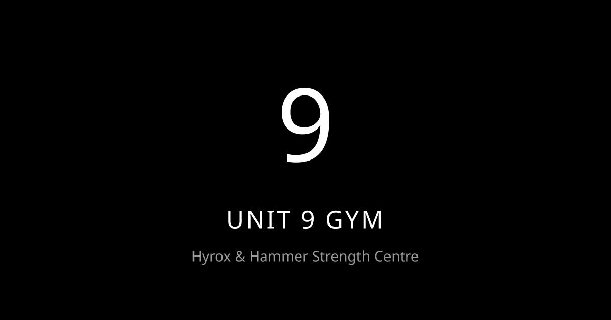 Unit 9 Gym Neath | Hyrox Training & Hammer Strength Centre